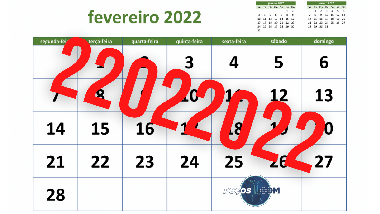 Que dia é hoje? 22/02/2022 - Notícias de Poços de Caldas e região ...